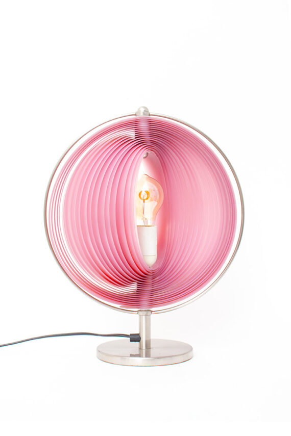 Vintage moon tafellamp met roze lamellen Kare Design - Froufrou's